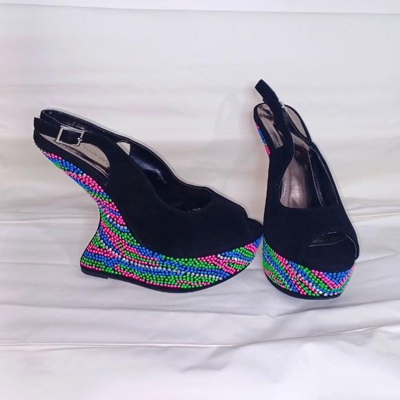 Mascotte | Shoes | Mascotte Legend 9 Multicolor Platform Sculpted Wedge ...